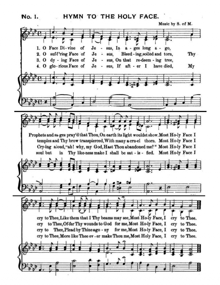 Hymn to the Holy Face of Jesus (at the Sixth Station of the Cross) - Those Who Sing Well, Pray ...